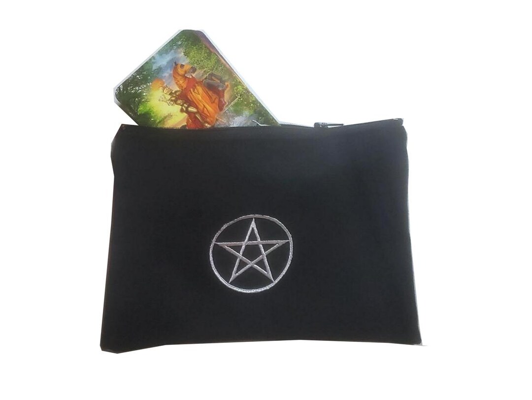 Pentagram TAROT CARD CASE: Any Color, Any Size, Embroidery, Zipper ...