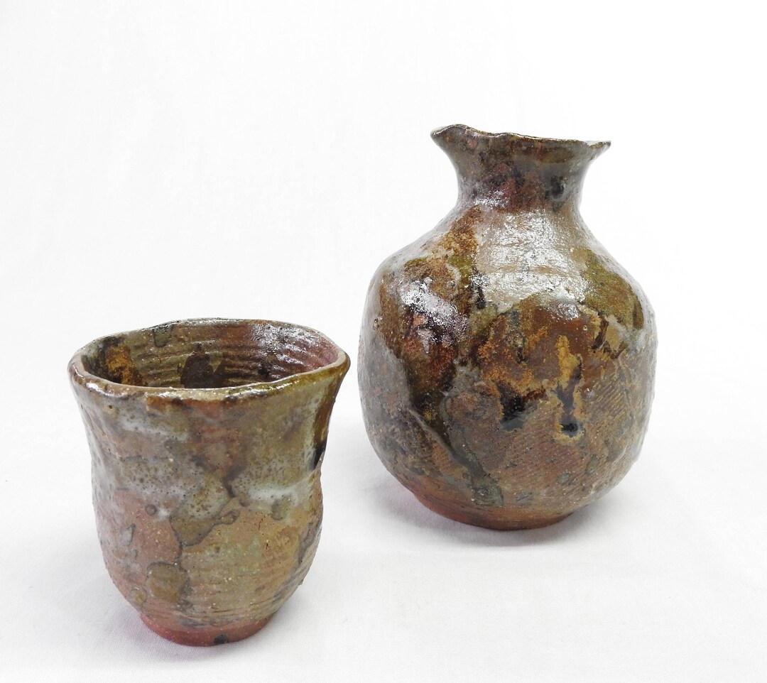 Handmade Sake Set, Tokkuri, Cups, Sake Bottle, Ochoko, Smooth Surface ...