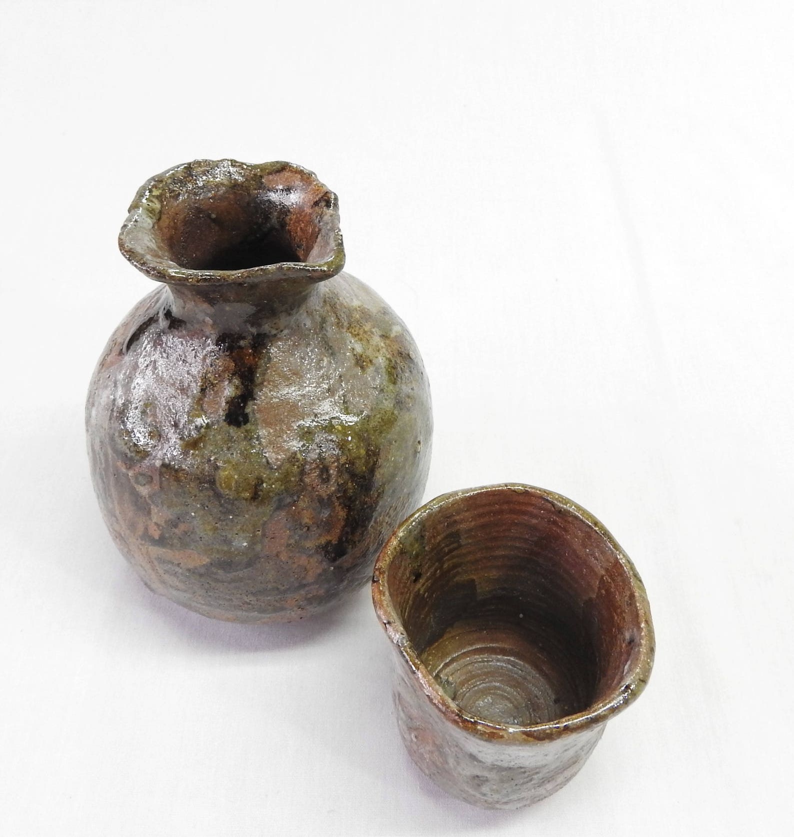 Handmade Sake Set, Tokkuri, Cups, Sake Bottle, Ochoko, Smooth Surface ...