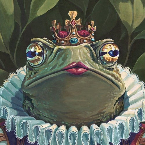 Toad Queen 11x17 11x14 Reproduction Print Princess Fairy | Etsy