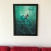 Underwater Knight 18x24 Print Skull Skeleton Medieval Sunken Armor Hero ...
