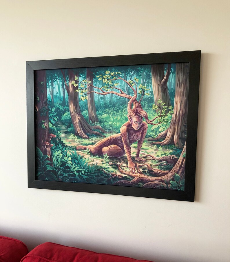 Rootless 18x24 Print Tree Painting Forest Landscape Lovely - Etsy