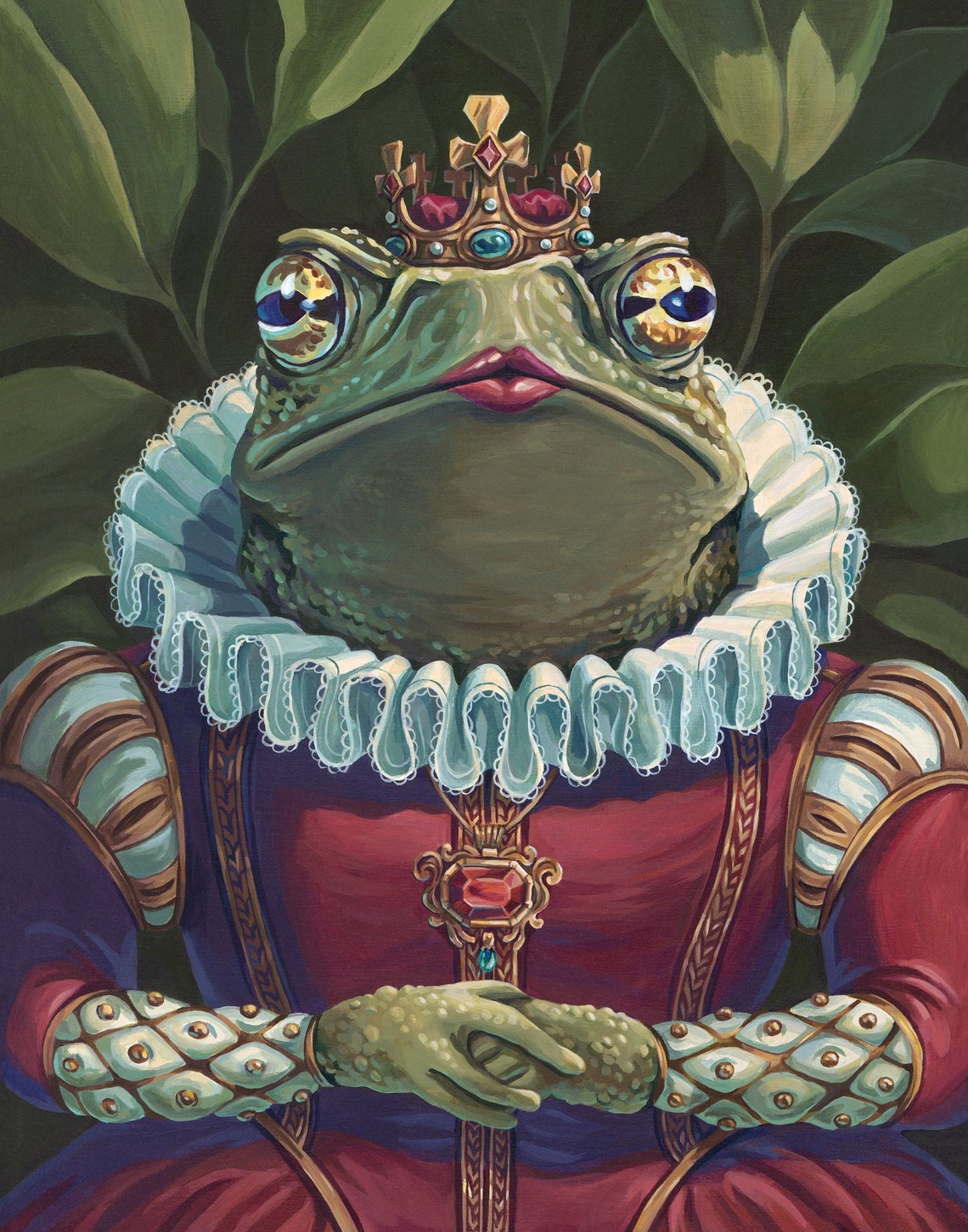 Toad Queen 18x24 Reproduction Print Princess Fairy Tale Frog - Etsy