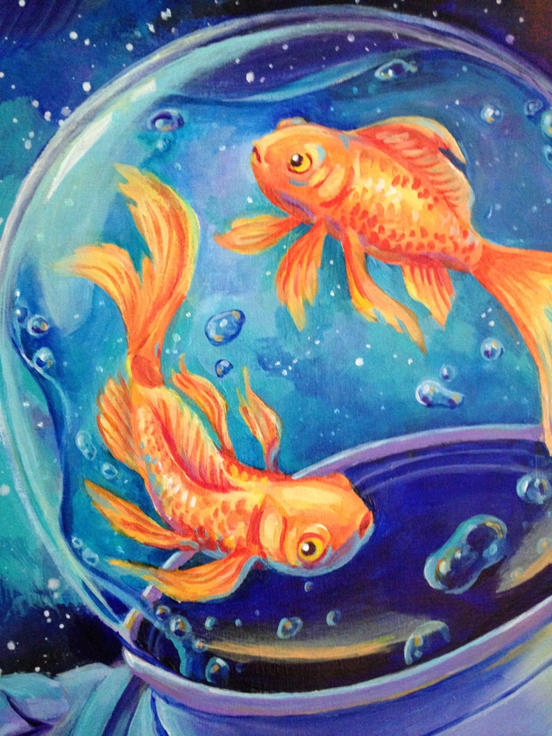 StarFish 18x24 Print Beautiful Colorful Stars Fish Astronaut | Etsy