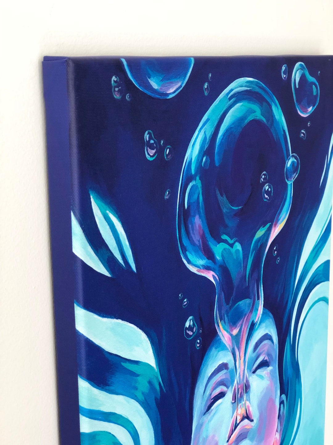 Breathe Canvas Print - 16x24 - 24x36 - Bubbles Bubble Breath Woman Girl ...
