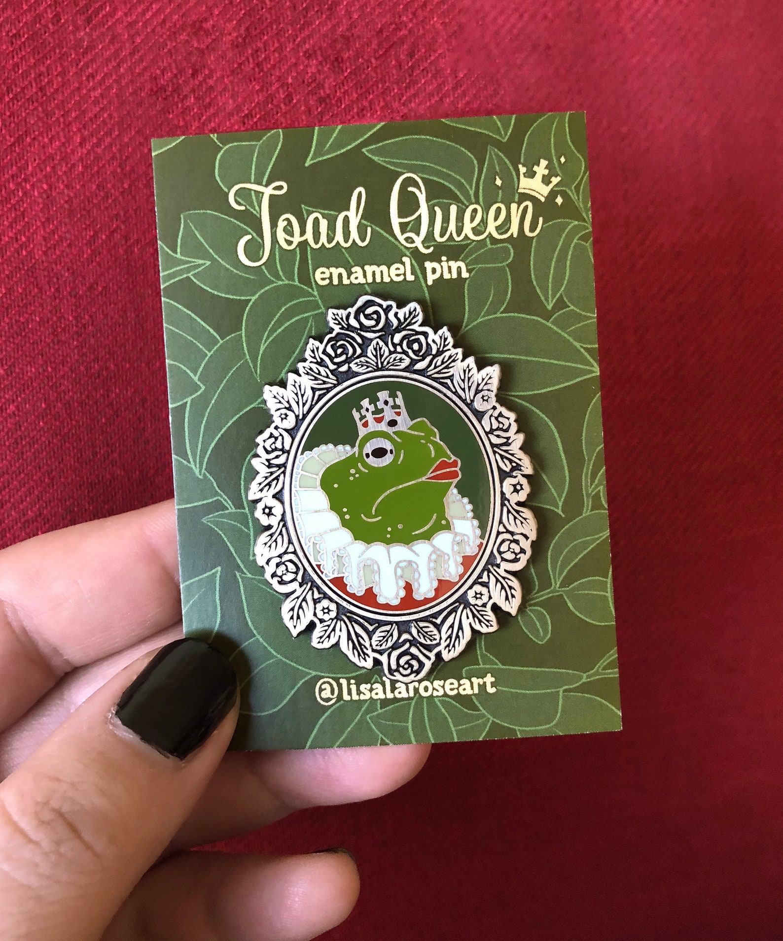 Toad Queen Cameo Brooch Hard Enamel Lapel Pin | Etsy
