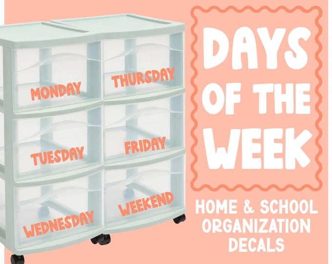 Days of the Week Decals // Teacher & Homeschool Labels // Classroom and ...
