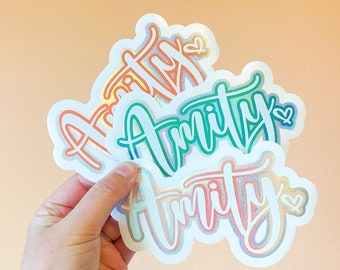 Diesel Font // Custom Vinyl Name Decal // Vinyl Stickers // Holographic ...