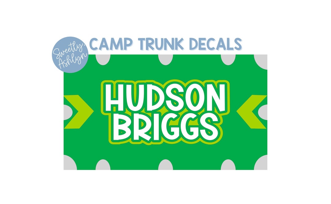 Arrows Camp Trunk Personalized 20" Name Decal // Camp Trunk Decal ...
