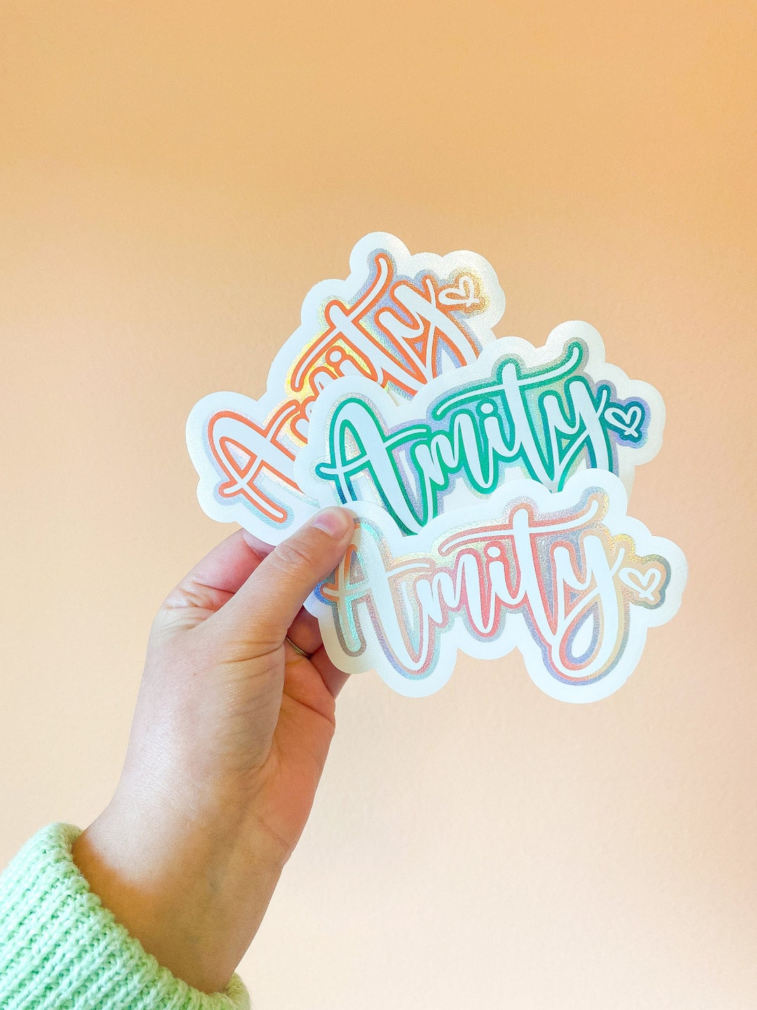 LAYERED 6" Wide Emerald Font Name Decals Personalized Name Vinyl Decal ...