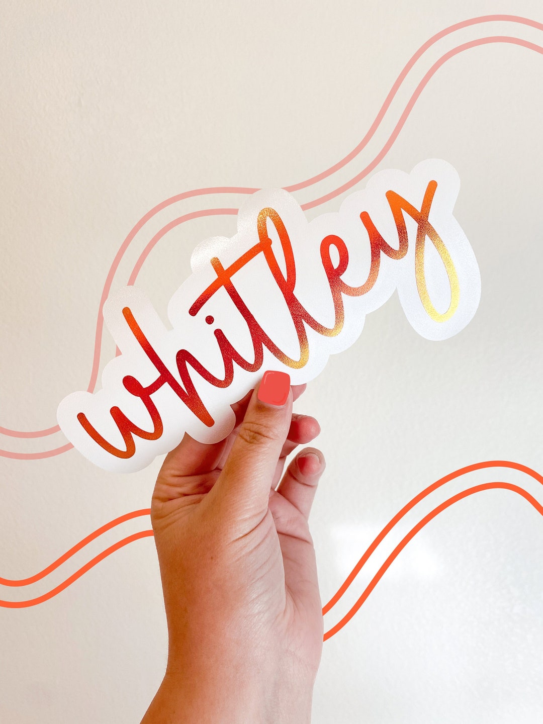 WHITLEY Font // Custom Vinyl Name Decal // Vinyl Stickers ...