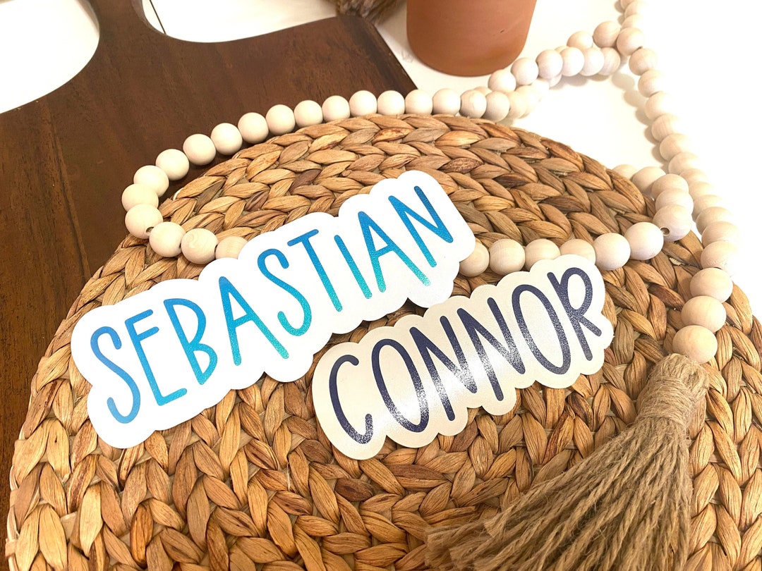 SEBASTIAN Font // Custom Vinyl Name Decal // Vinyl Stickers ...