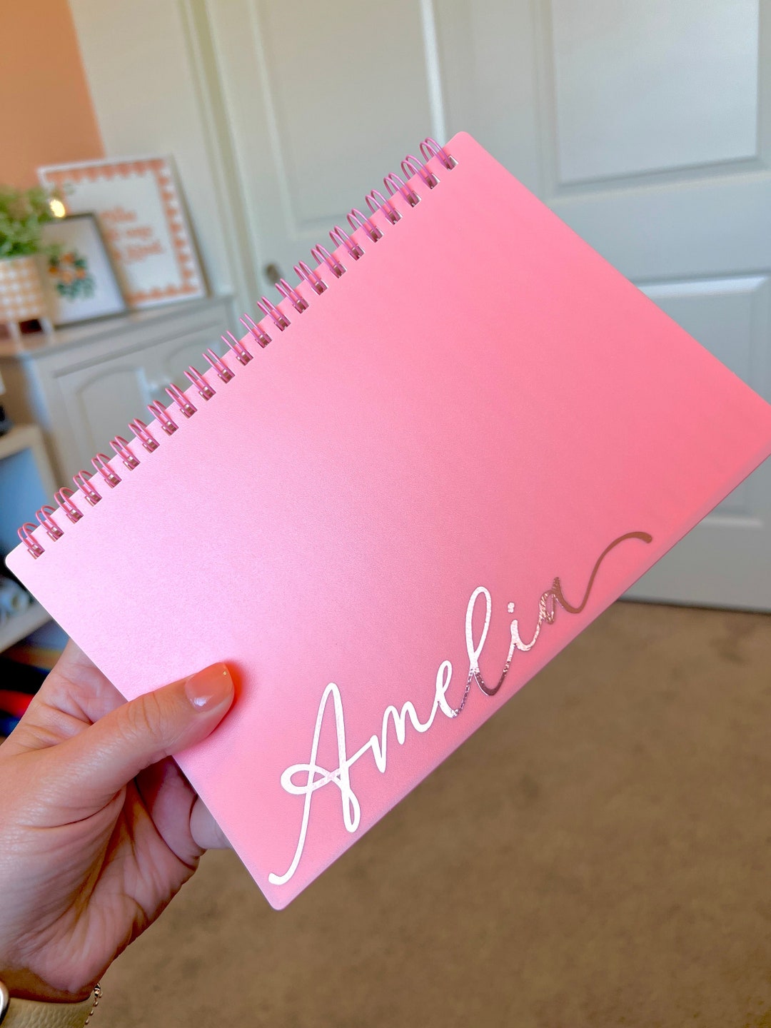 Emma Font // Custom Vinyl Name Decal // Vinyl Stickers // Holographic ...