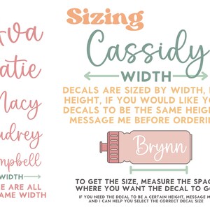 Kimmie Font // Custom Vinyl Name Decal // Vinyl Stickers // Holographic ...