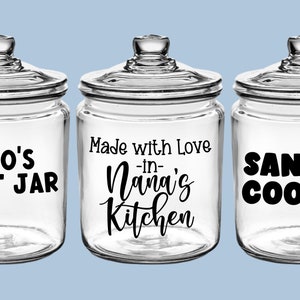Cookie Jar Decals // Custom Jar Decals // Kitchen Labels ...