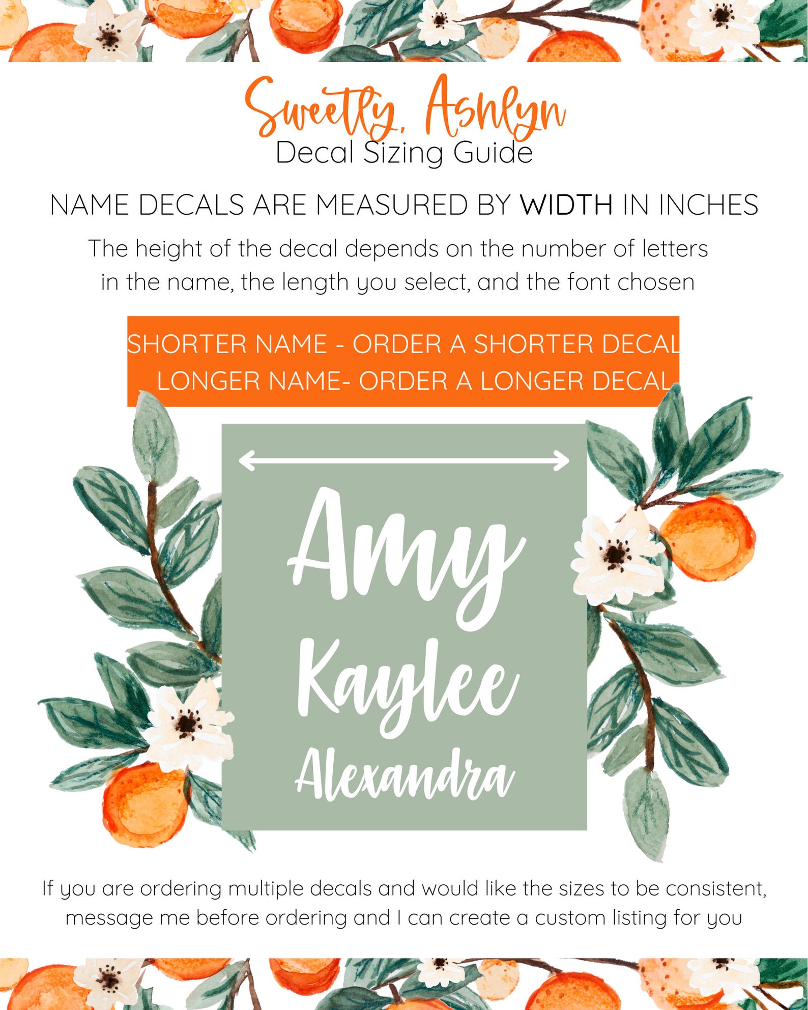 Allison Font // Custom Name Vinyl Decal // Vinyl Stickers // | Etsy