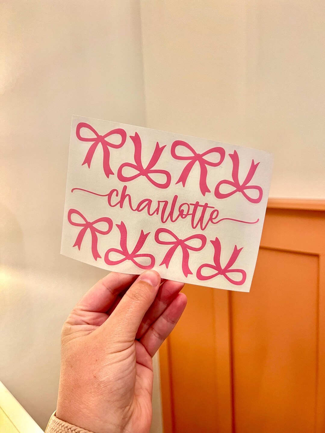 Bows Name Decal Set // Coquette Aesthetic Bows // Bow Decals // Water ...