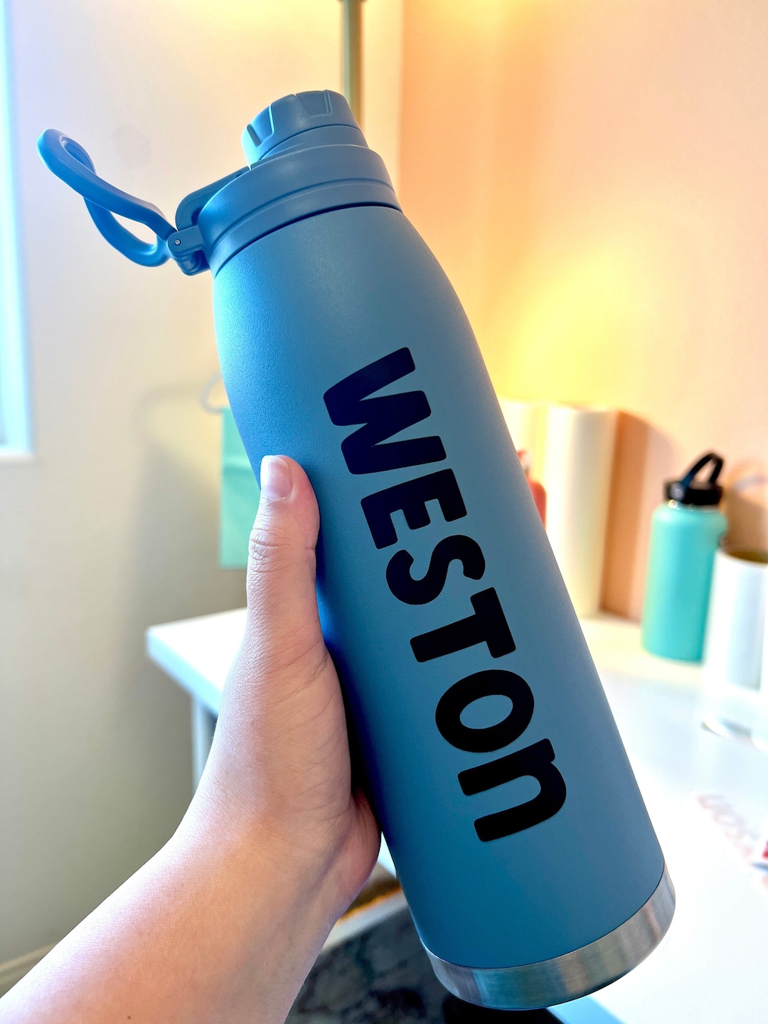 Mason Font // Custom Vinyl Name Decal // Vinyl Stickers // Holographic ...