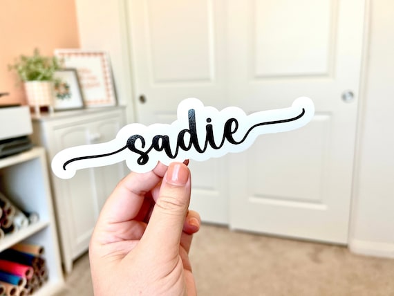 Sadie Font Personalized Name Vinyl Decal // Vinyl Stickers for - Etsy