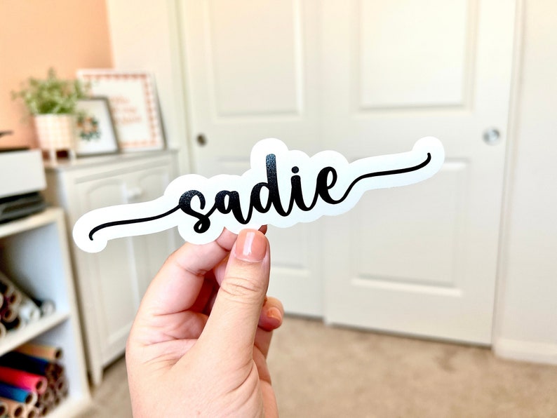 Sadie Font Personalized Name Vinyl Decal // Vinyl Stickers for - Etsy