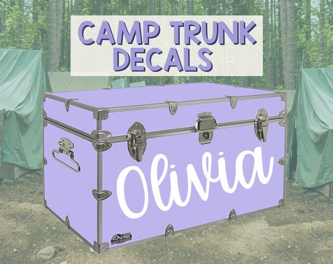 Monogram Vinyl Trunk Decal monogram & Name Set - Etsy