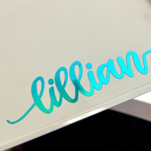 CALLIE Font // Custom Vinyl Name Decal // Vinyl Stickers // Holographic ...