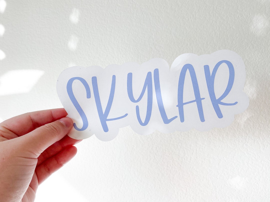 SKYLAR Font // Custom Vinyl Name Decal // Vinyl Stickers // Holographic ...