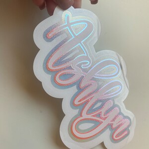 LAYERED 6" Wide Emerald Font Name Decals Personalized Name Vinyl Decal ...