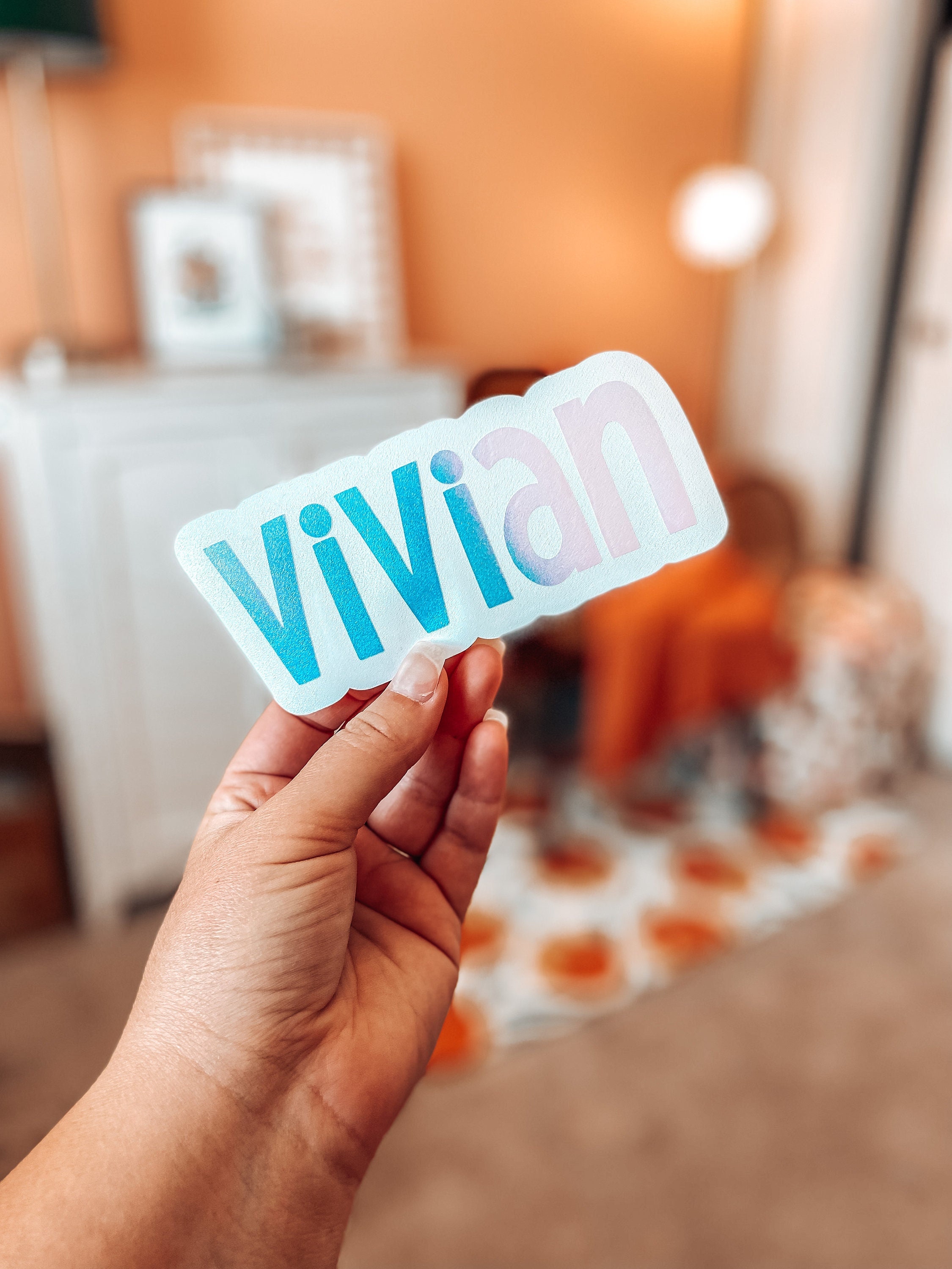 Vivian Font // Custom Vinyl Name Decal // Vinyl Stickers // - Etsy