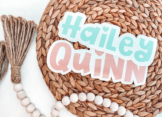 Quinn Font // Custom Name Vinyl Decal // Vinyl Stickers // - Etsy
