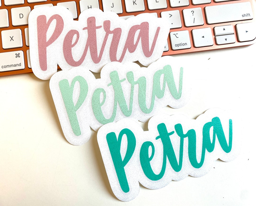 GABI Font // Custom Name Vinyl Decal // Holographic Name Sticker ...