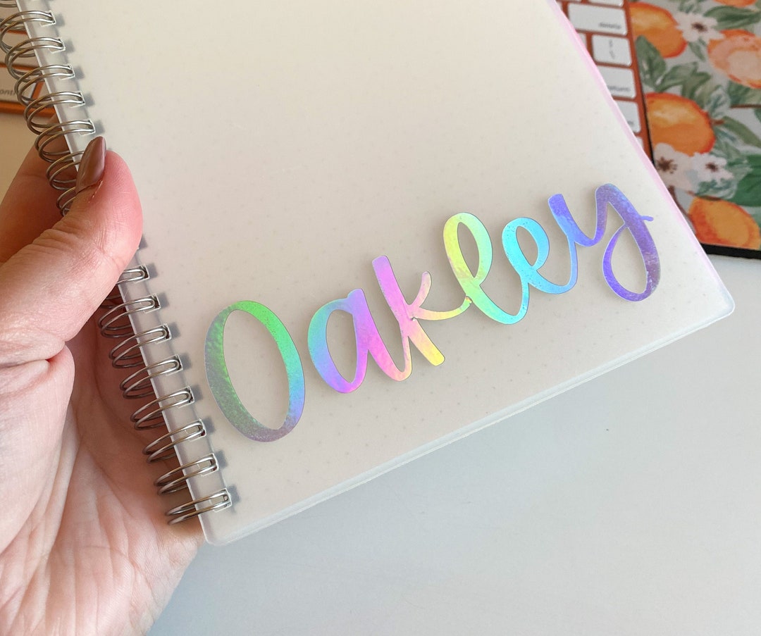 OAKLEY Font // Custom Vinyl Name Decal // Vinyl Stickers // Holographic ...