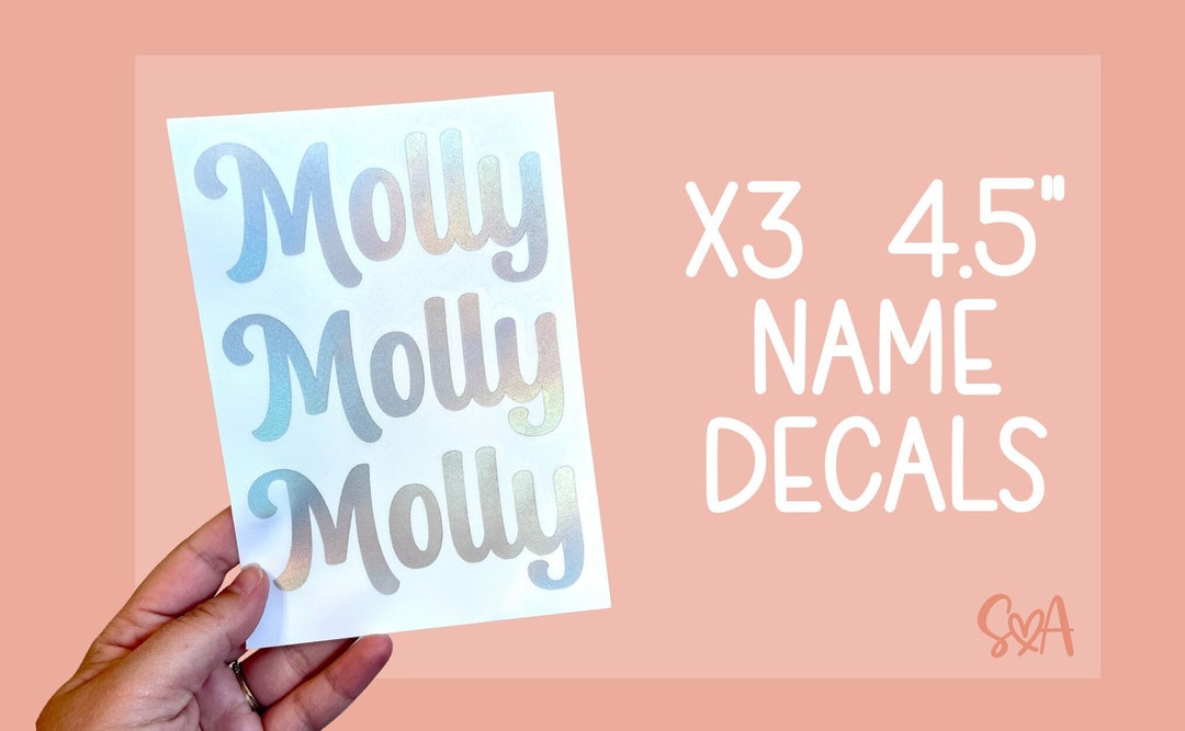 Name Sheet Decal Set // Custom Name Decal // Vinyl Name Stickers ...