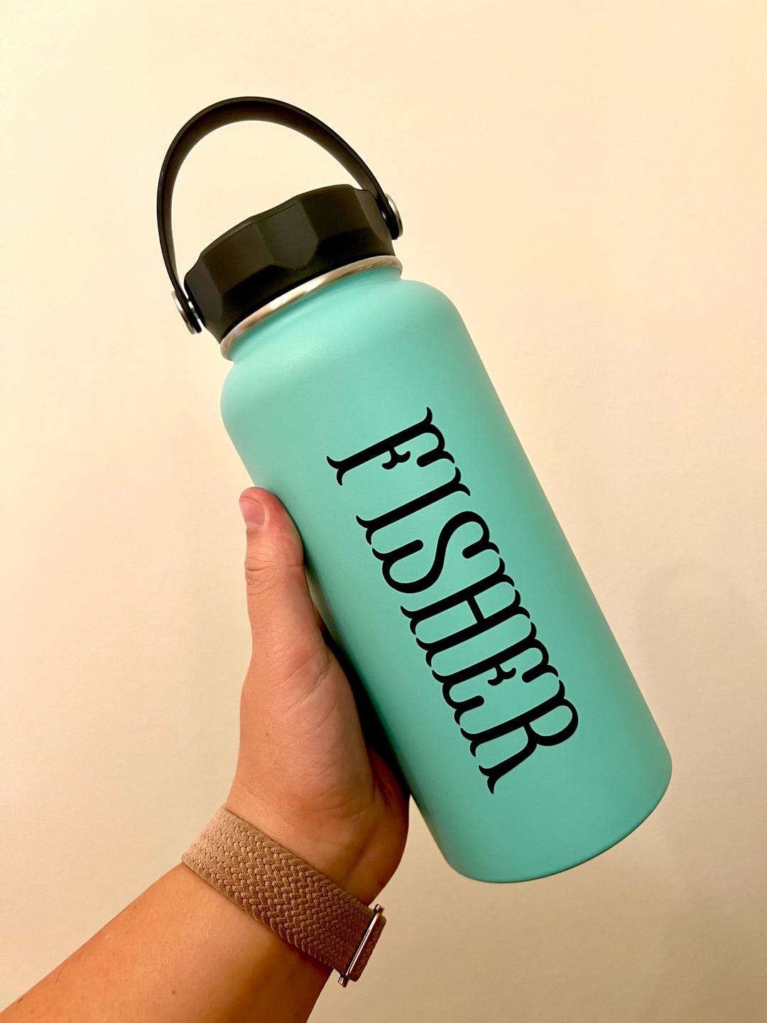 FISHER Font // Custom Vinyl Name Decal // Vinyl Stickers // Holographic ...