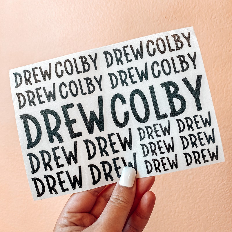 Vinyl Name Sticker - Etsy
