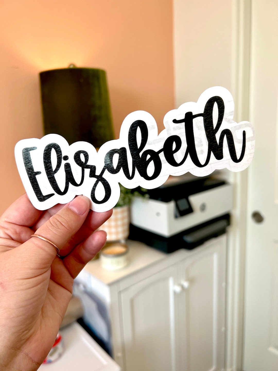Isla Font // Custom Name Vinyl Decal // Vinyl Stickers // Holographic ...