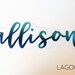 ALLISON Font // Custom Name Vinyl Decal // Vinyl Stickers ...