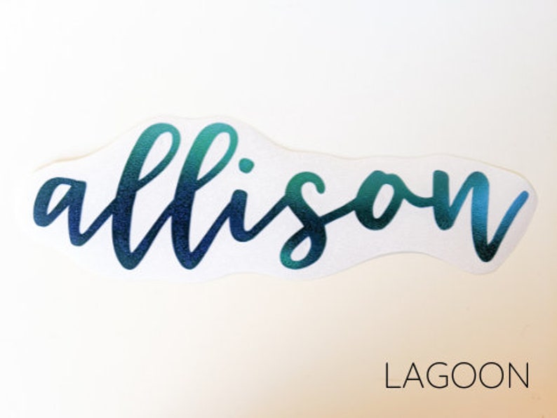 Allison Font // Custom Name Vinyl Decal // Vinyl Stickers // - Etsy