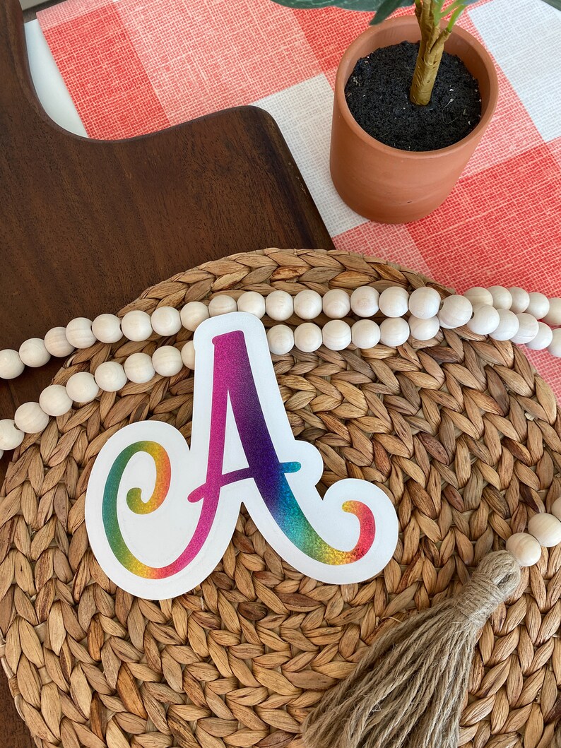 Kayla Monogram // Custom Letter Vinyl Decal // Vinyl Stickers | Etsy