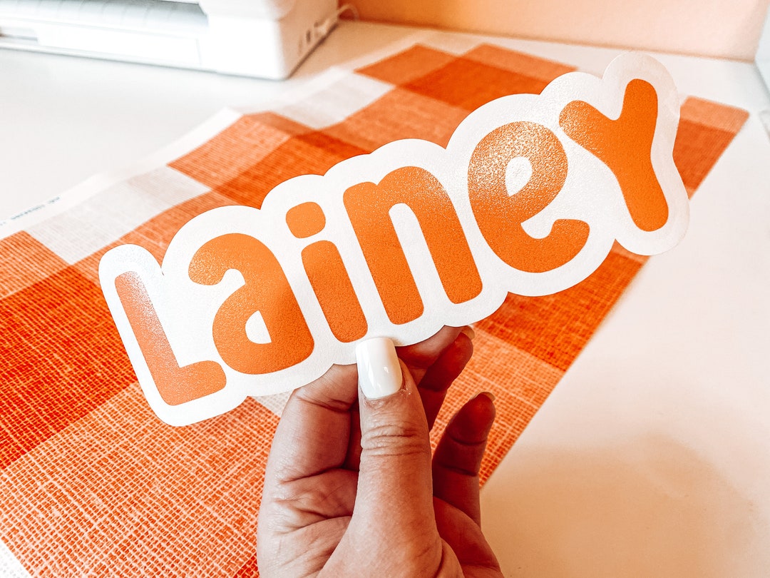 Lainey Font // Custom Vinyl Name Decal // Vinyl Stickers // Holographic ...