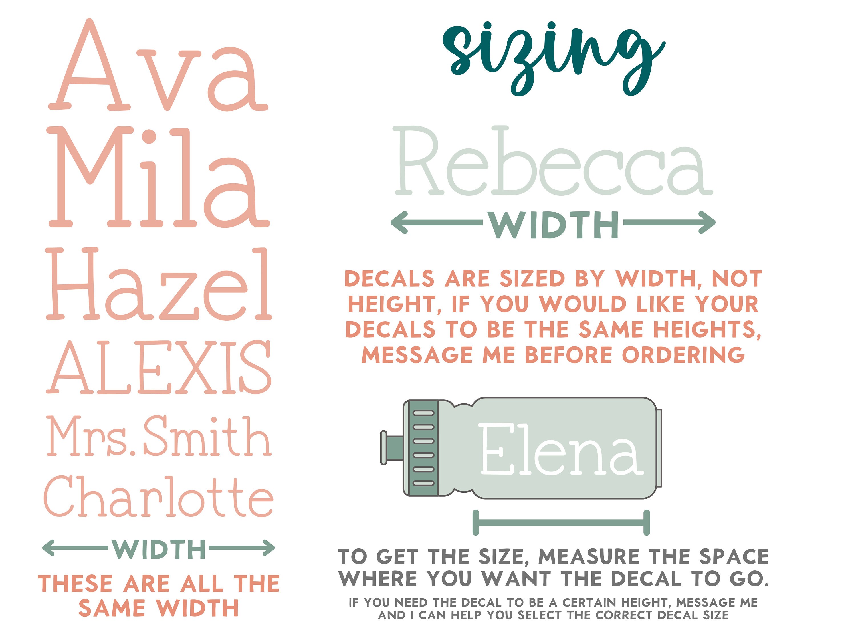 Reagan Font // Custom Name Vinyl Decal // Vinyl Stickers // - Etsy