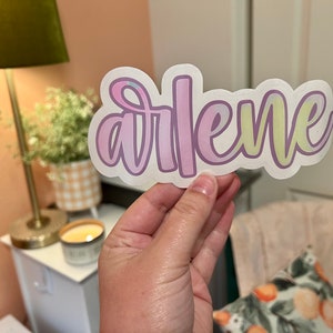 Layered Teacher Font // Custom Vinyl Name Decal // Vinyl Stickers ...