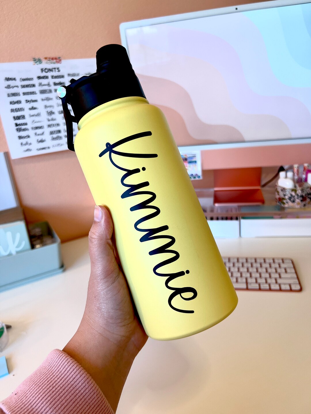 Kimmie Font // Custom Vinyl Name Decal // Vinyl Stickers // - Etsy