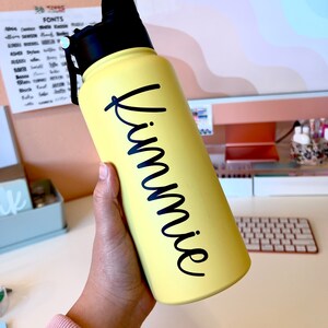 Kimmie Font // Custom Vinyl Name Decal // Vinyl Stickers // Holographic ...