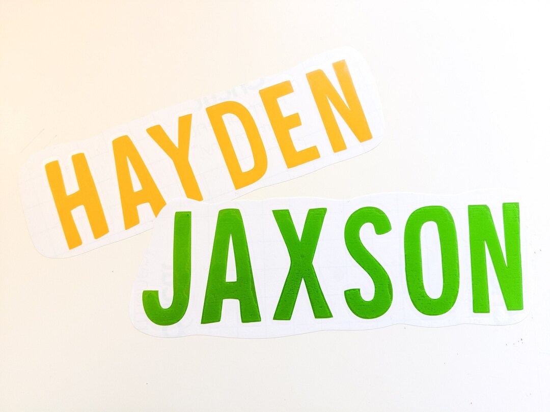 JAXSON Font // Custom Vinyl Name Decal // Vinyl Stickers // Holographic ...