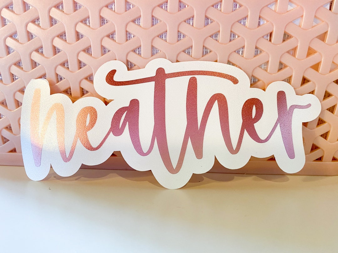 Heather Font // Custom Vinyl Name Decal // Vinyl Stickers ...
