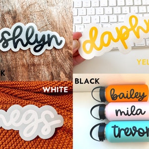 Eden Font // Custom Vinyl Name Decal // Vinyl Stickers // Holographic ...