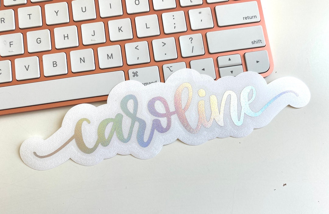 CALLIE Font // Custom Vinyl Name Decal // Vinyl Stickers // Holographic ...