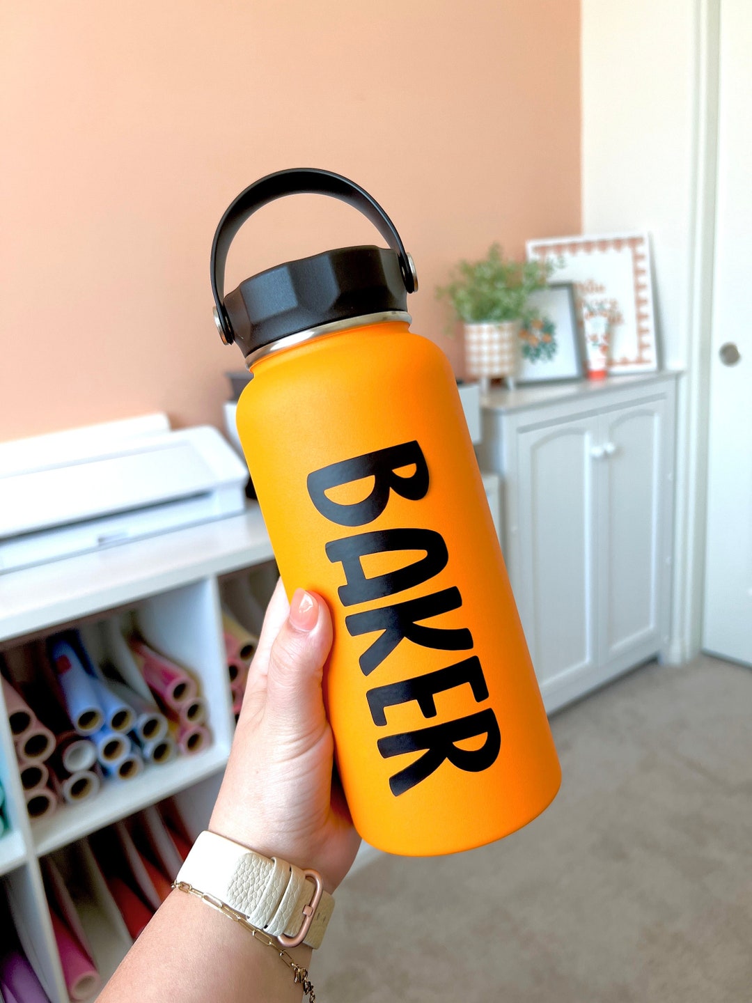 BAKER Font // Custom Name Vinyl Decal // Vinyl Stickers // Holographic ...