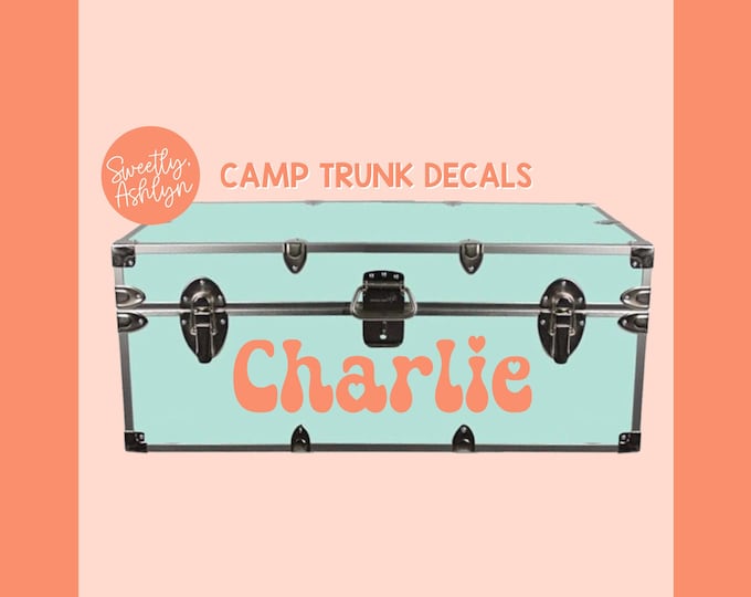 Flower Name Stickers, Personalized Name Decals With Little Retro ...